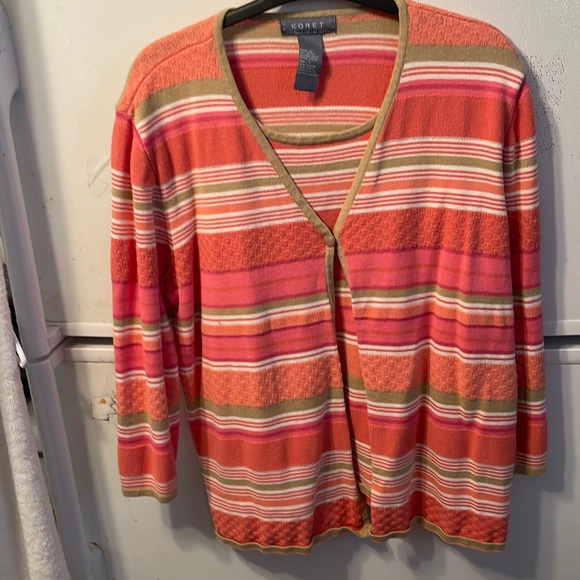 Koret | Sweaters | Koret Pc Thats Looks Like 2 Coralpink Stripe ...